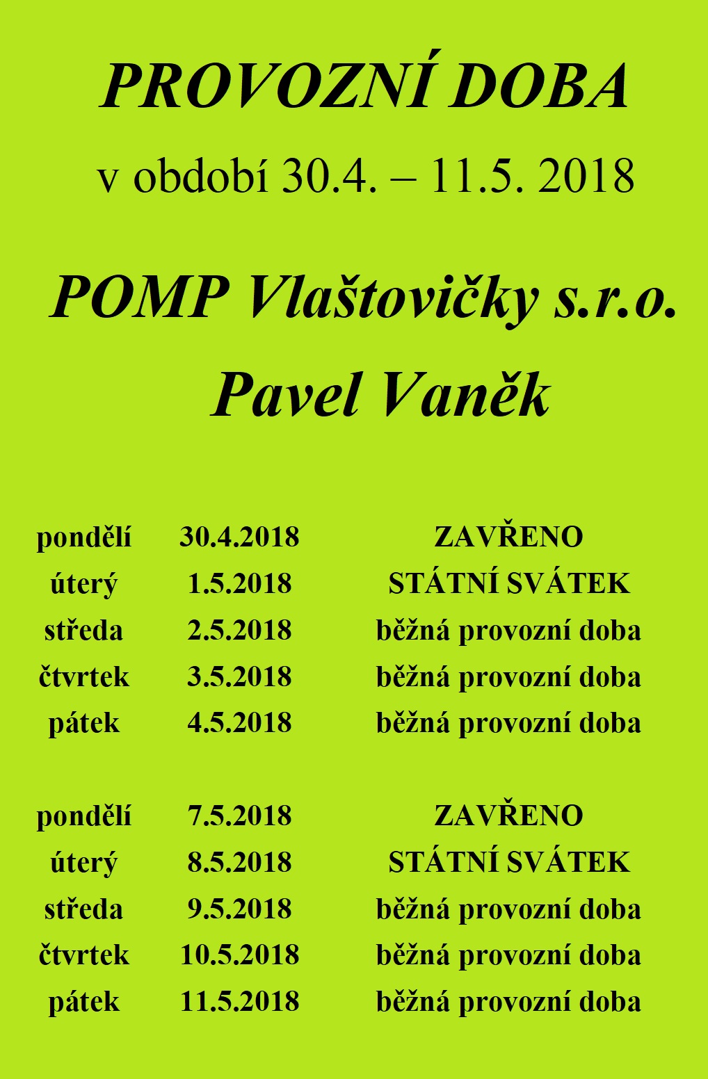 pomp – Pomp Vlaštovičky s.r.o.